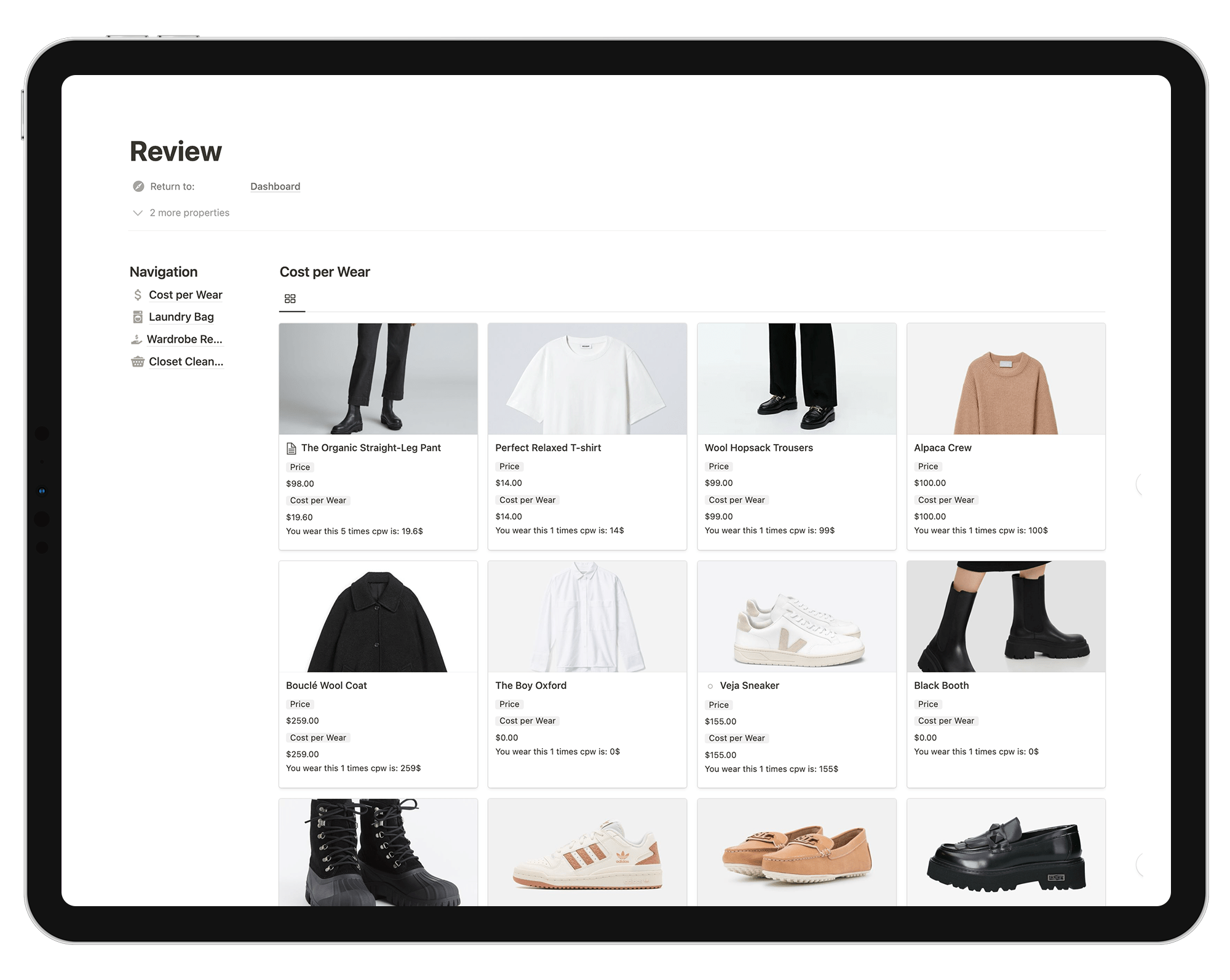 Notion Ultimate Notion Outfit Planner - All-in-One Notion Template