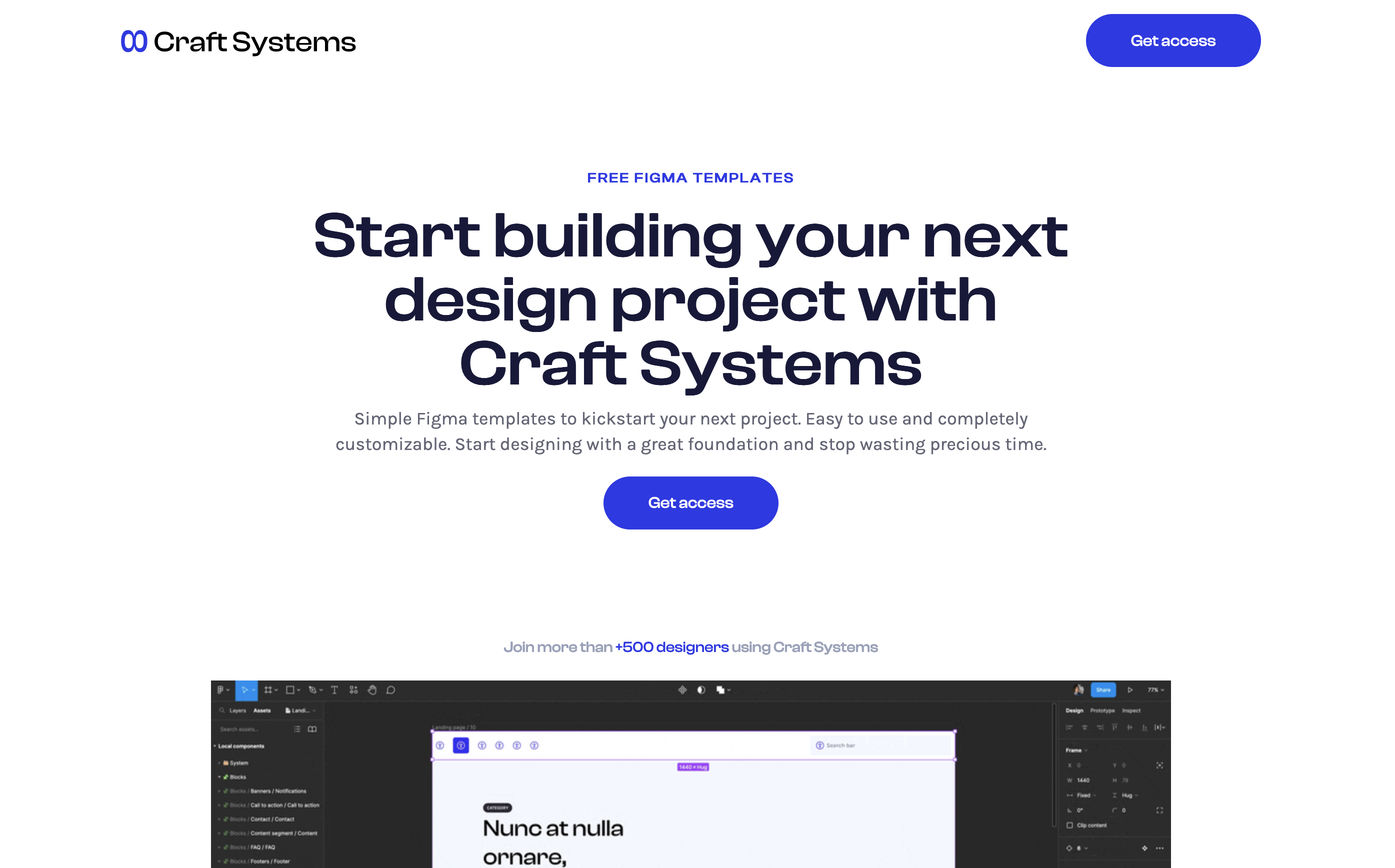 Craft Systems - Figma kits to kickstart your project!