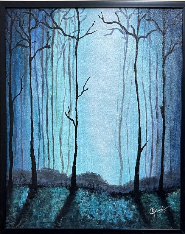 Teal Forest (Painting) - AHUTI