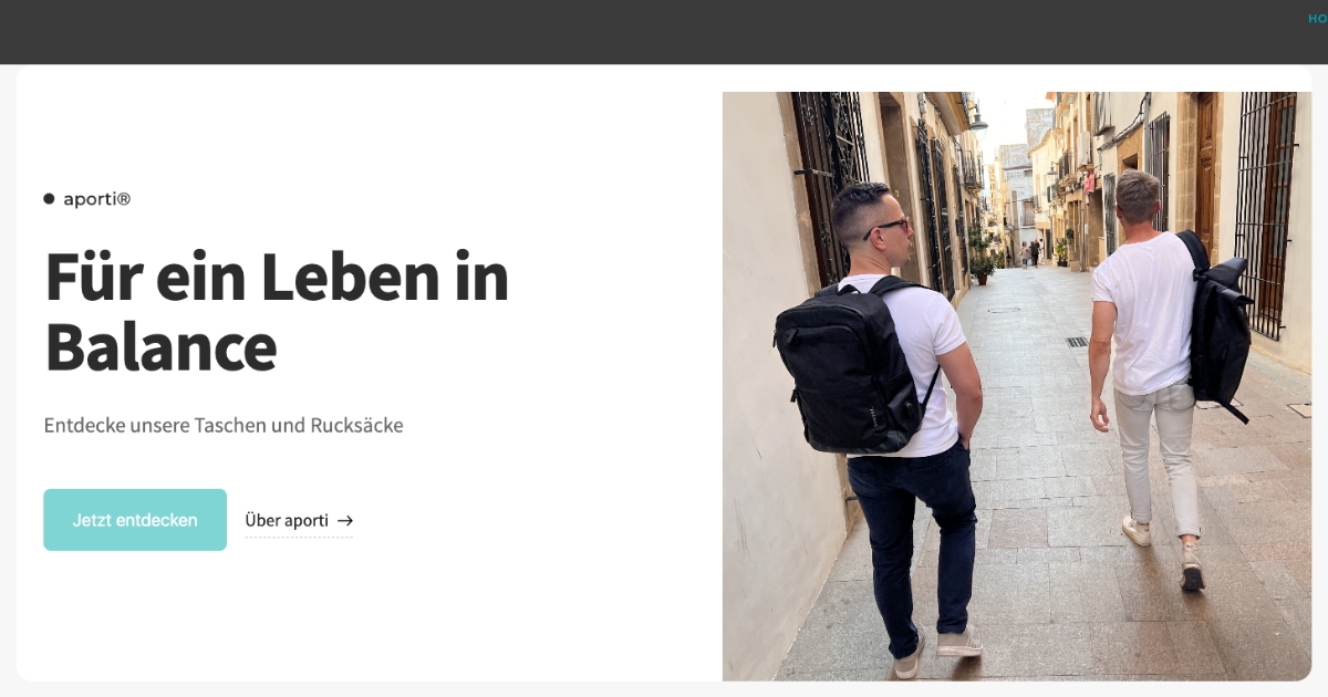 APORTI | Moderne und langlebige Rucksäcke für Reise und Business