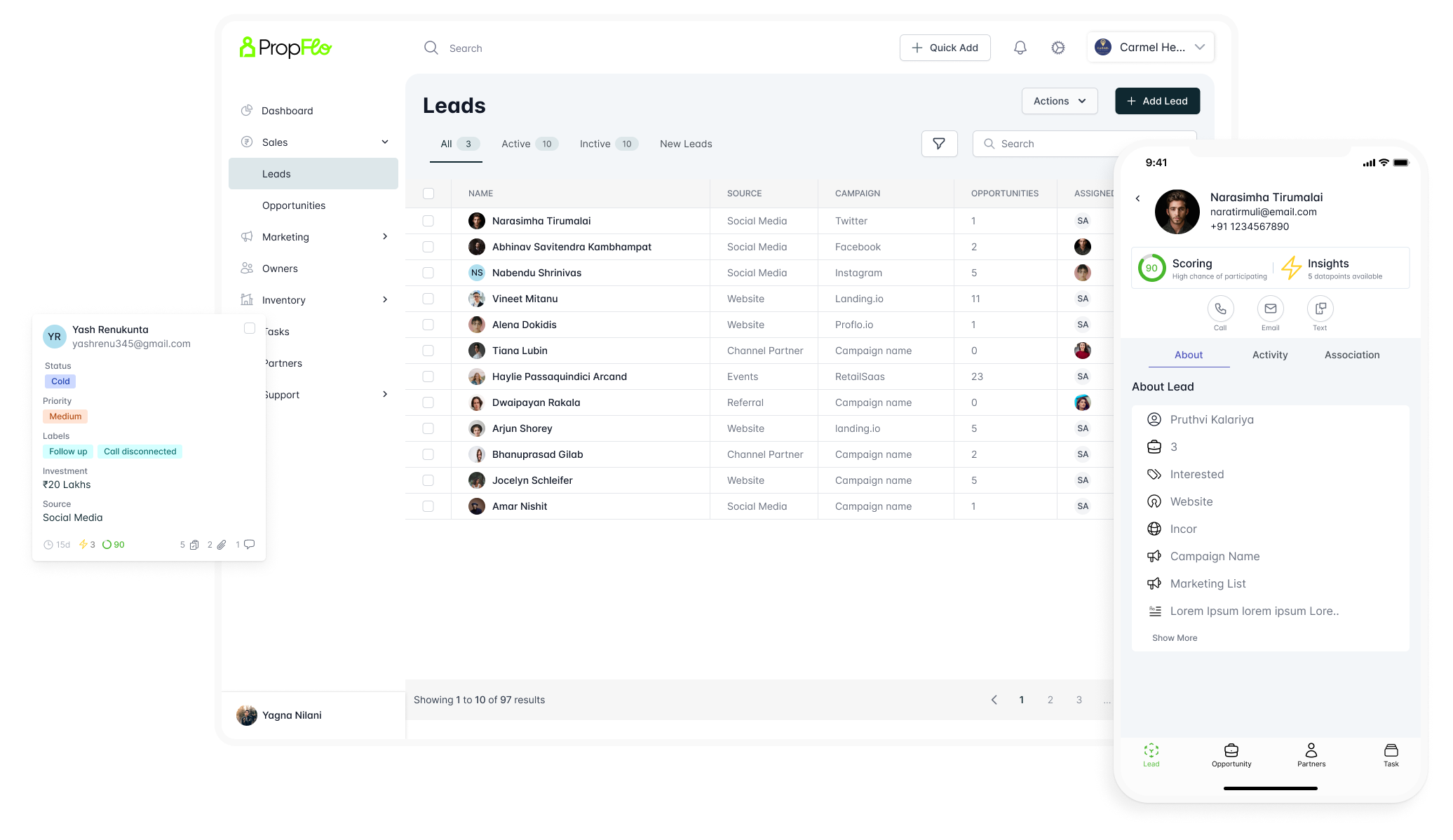 Best Intelligent Real Estate CRM Software India 2023 - Propflo
