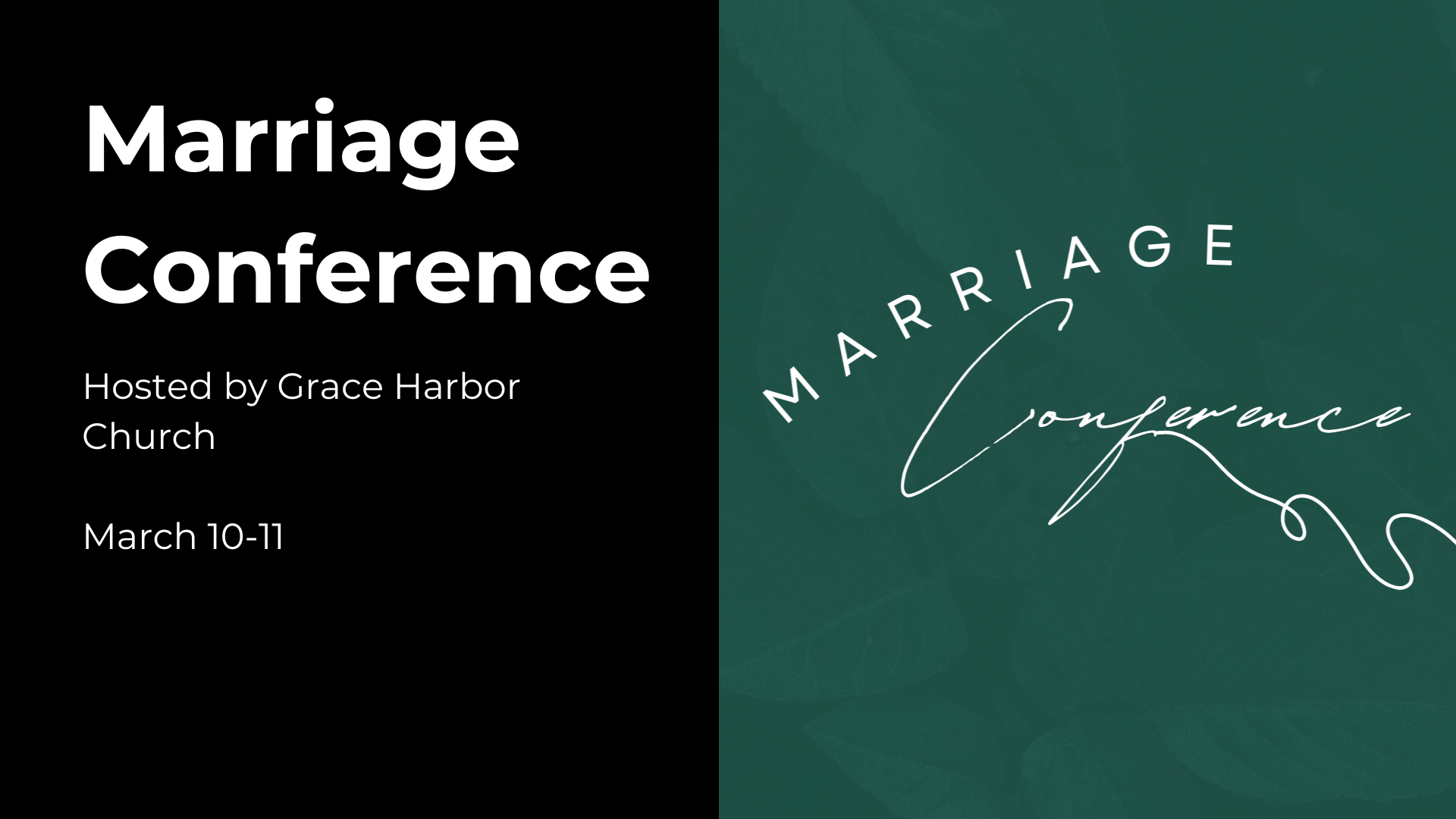 Marriage Conference 2023 at Grace Harbor — Godspeed Church