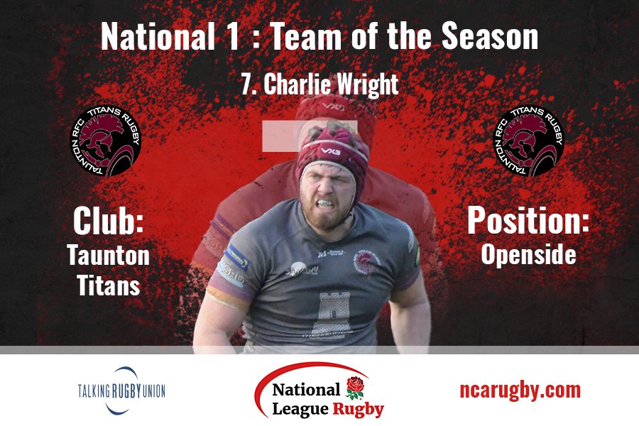 Charlie Wright in Nat 1 team of the season | Taunton Rugby Club