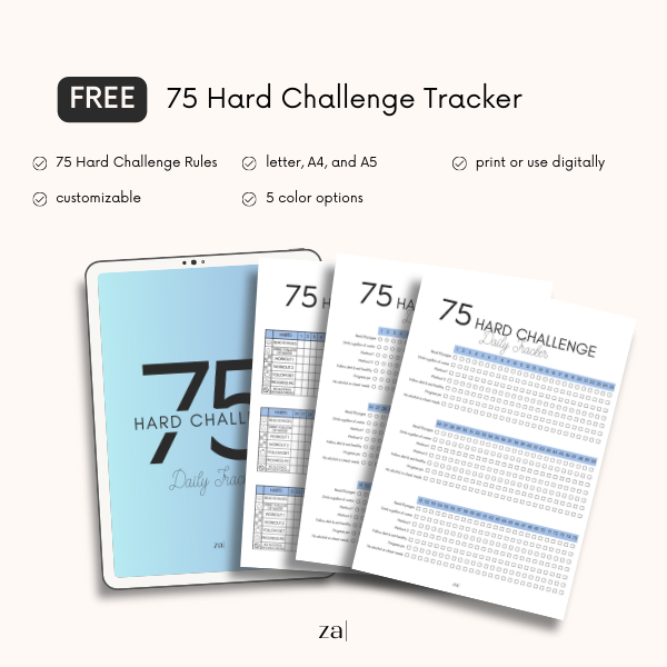 Free 75 Hard Challenge Printable Checklist & Rules (2023)