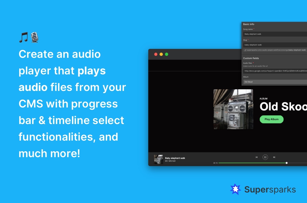 Supersparks & Webflow Integration - Webflow Apps