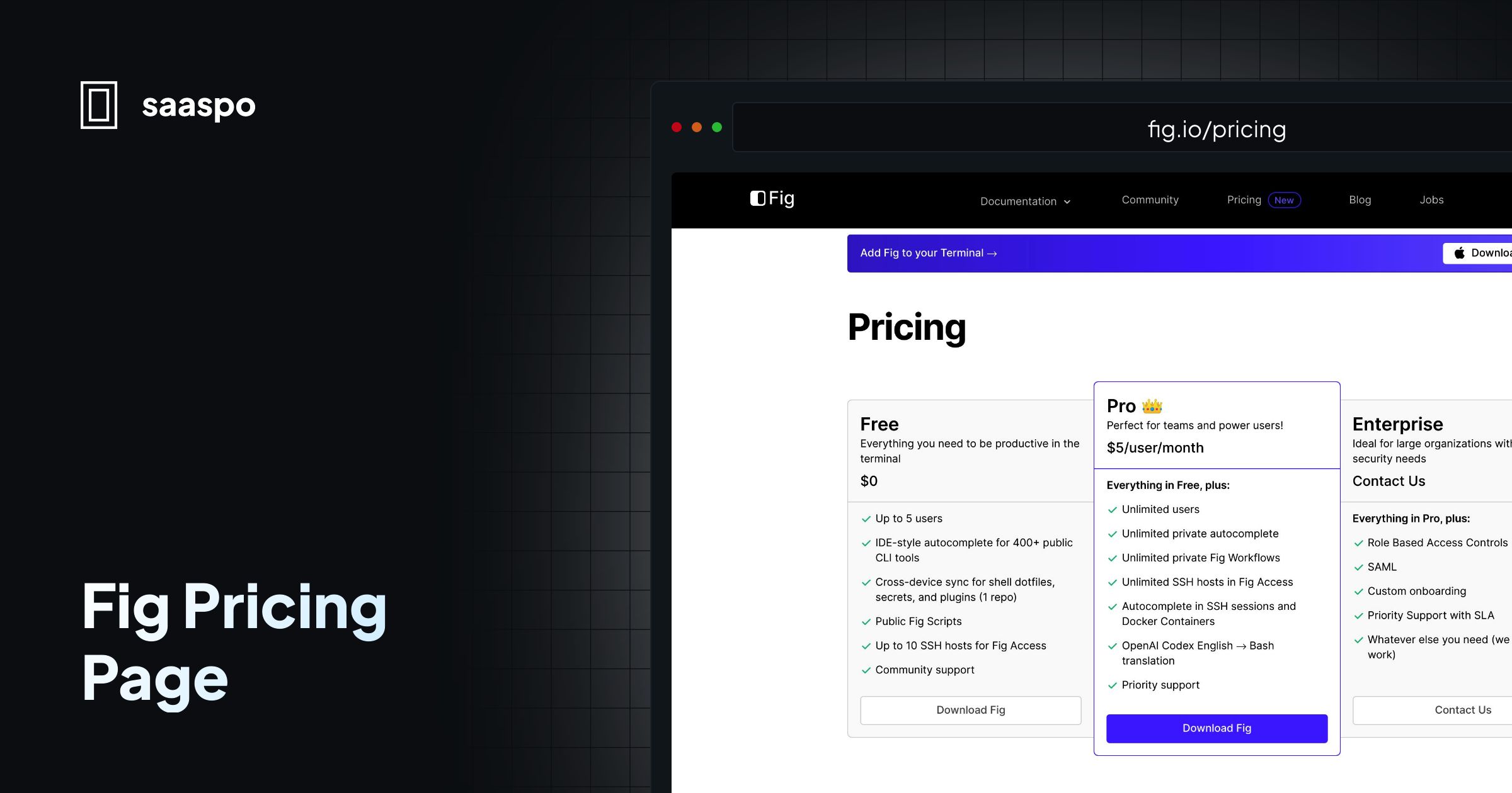 Saaspo | Fig Pricing Page