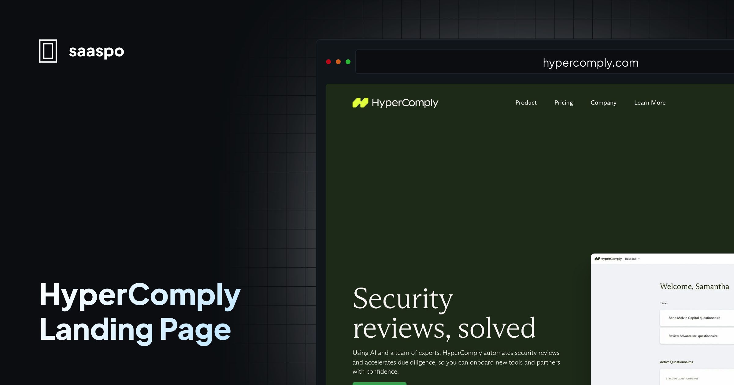 Saaspo | HyperComply Landing Page