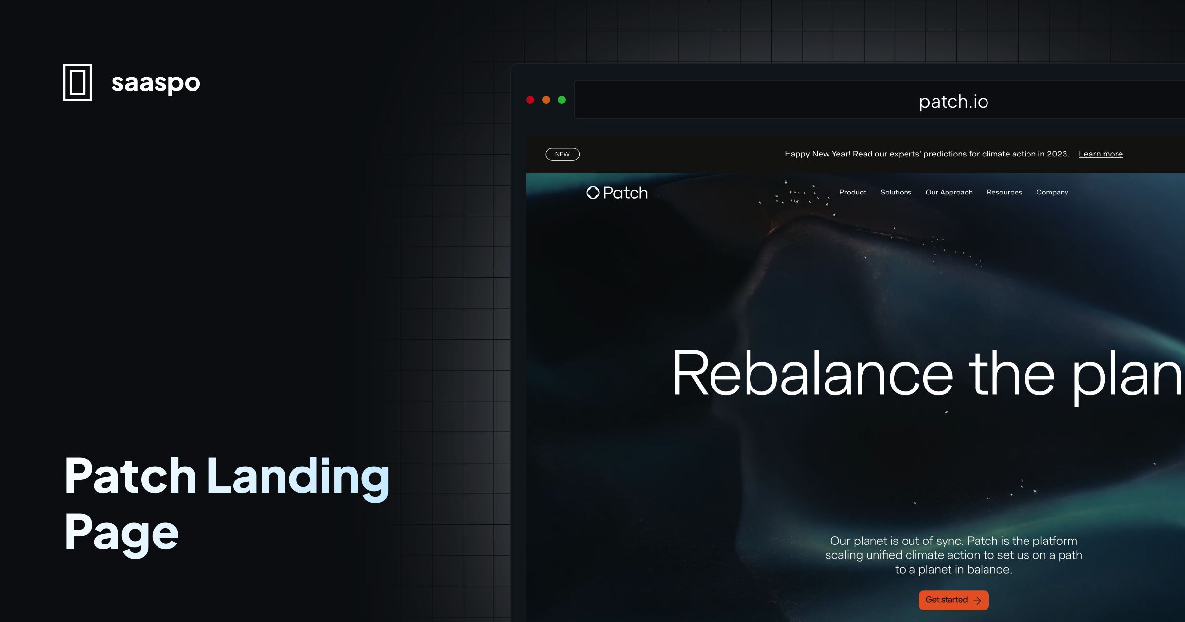 Saaspo | Patch Landing Page