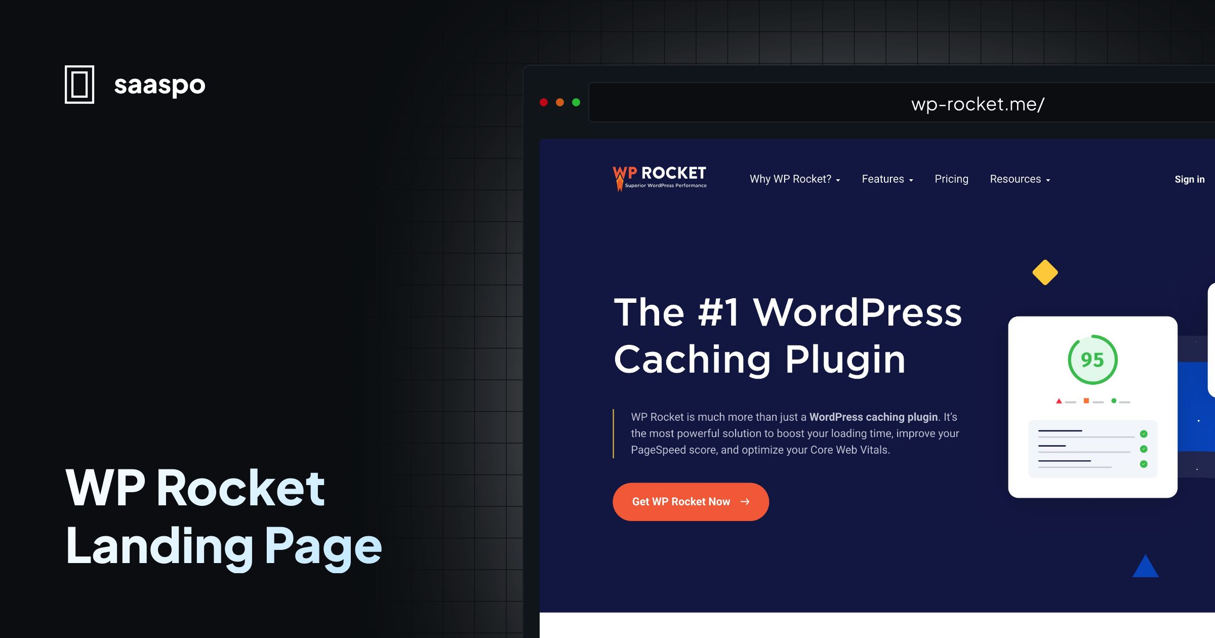 Saaspo | WP Rocket Landing Page