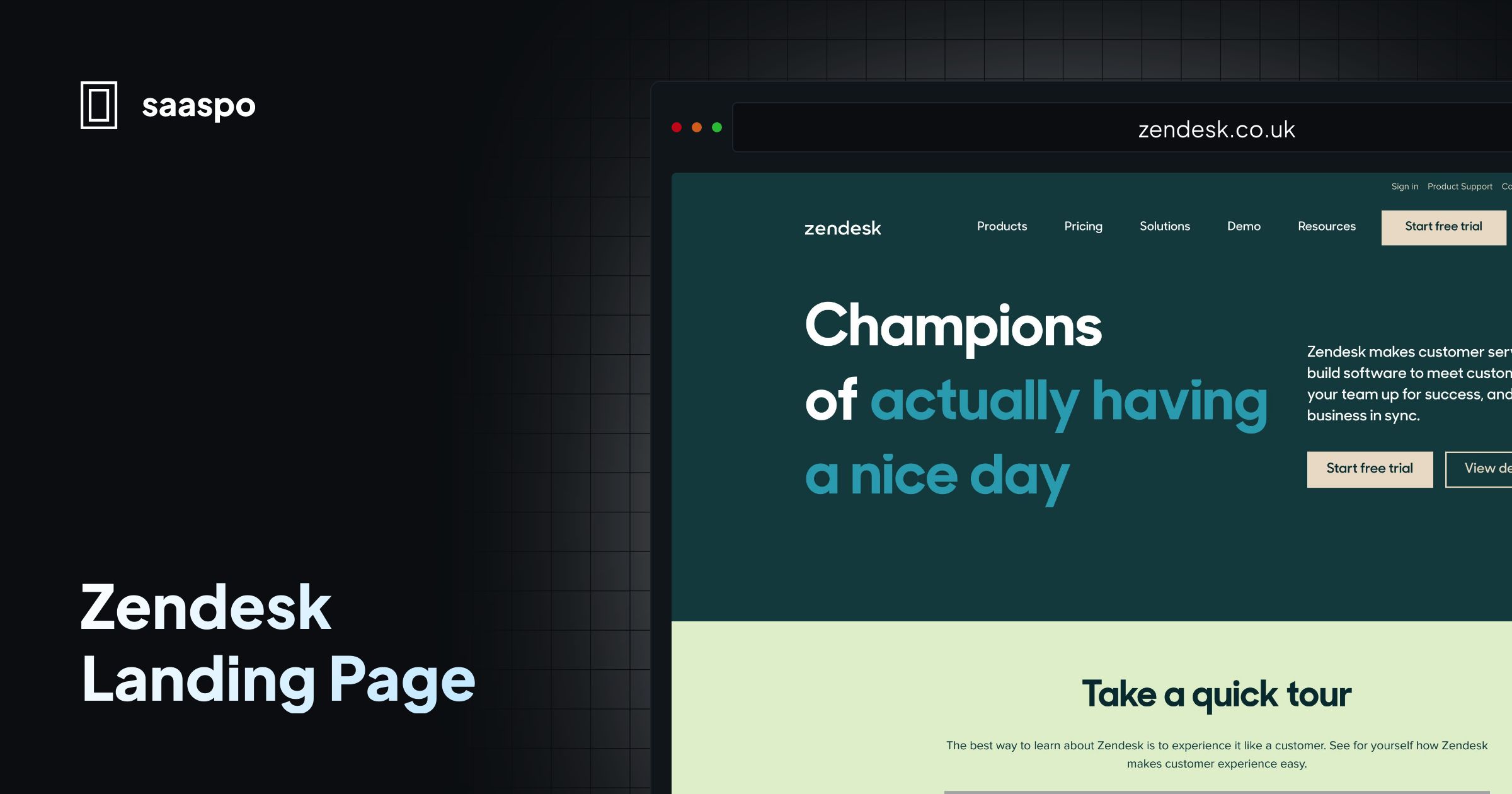 Saaspo | Zendesk Landing Page