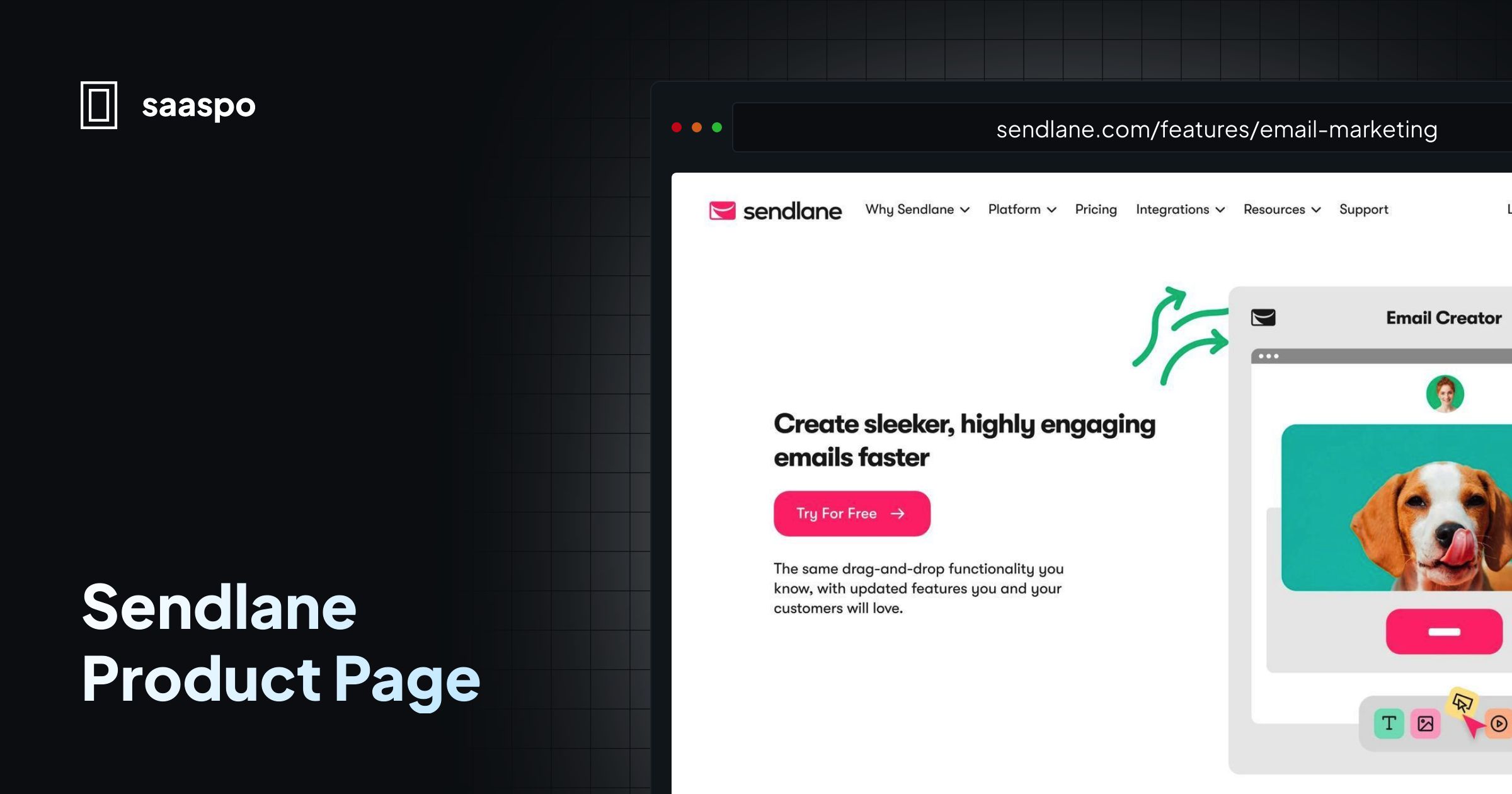 Saaspo | Sendlane Product Page