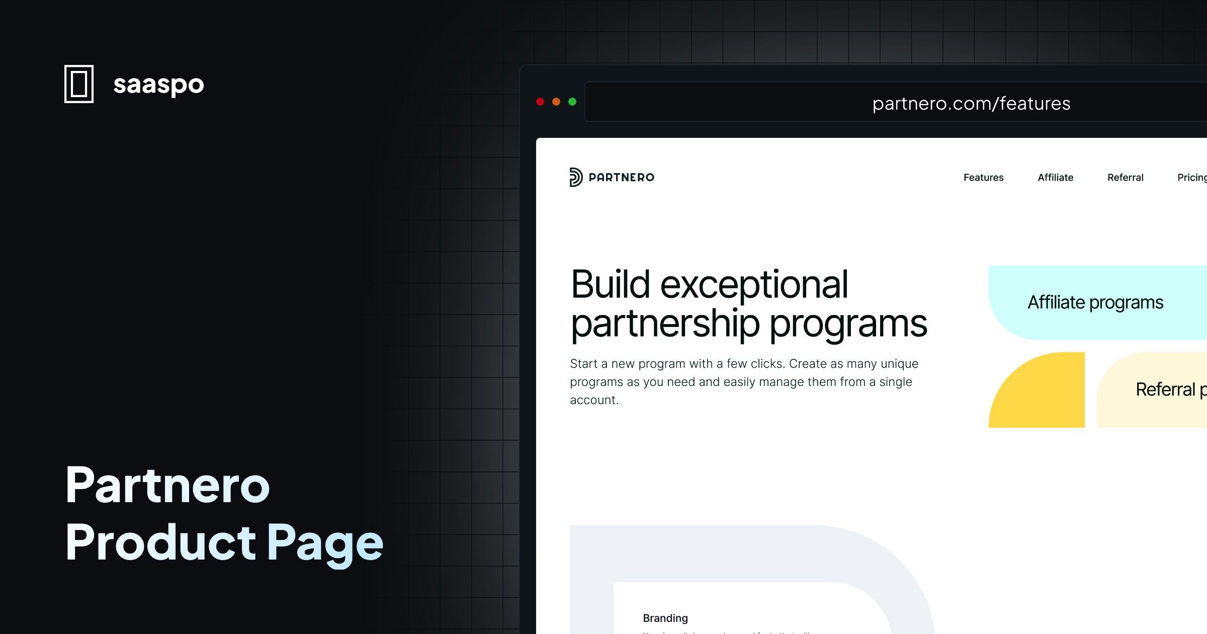 Saaspo | Partnero Product Page