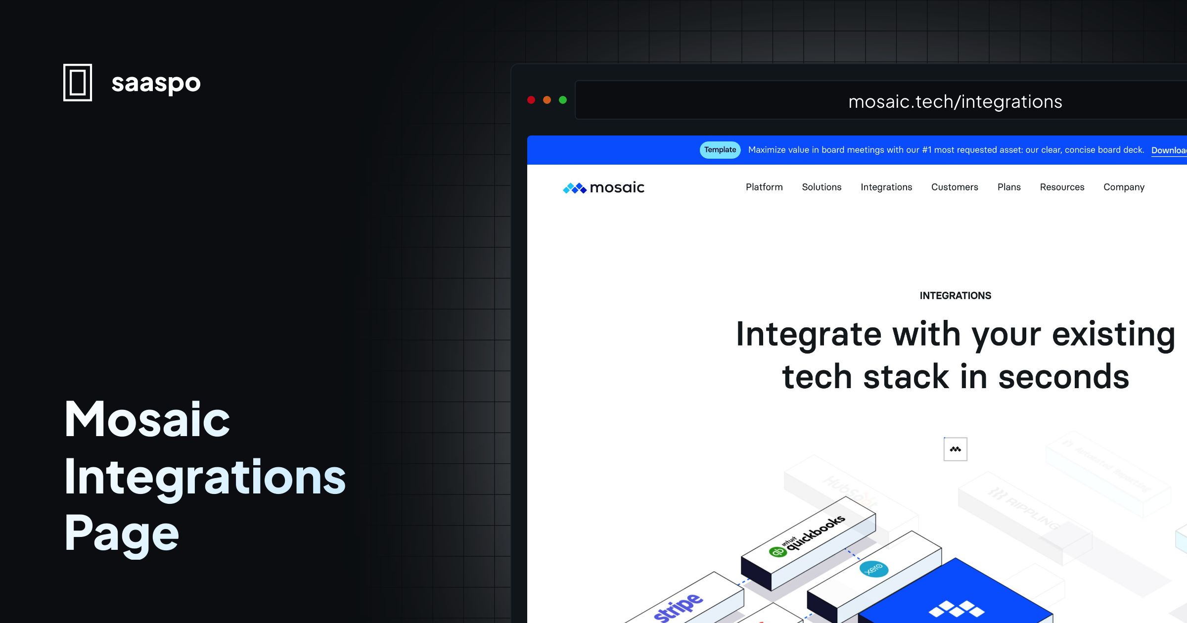 Saaspo | Mosaic Integrations Page