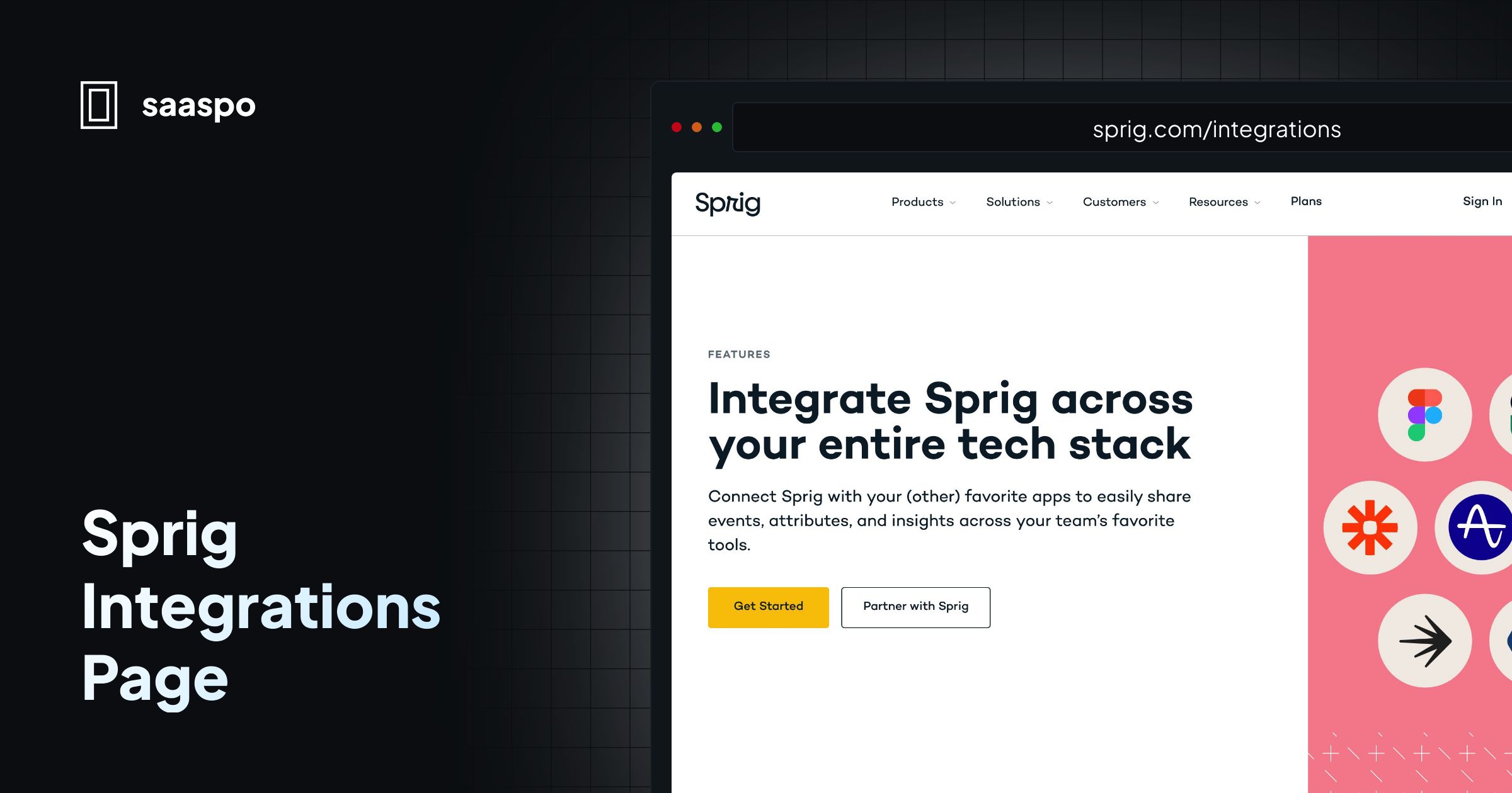 Saaspo | Sprig Integrations Page