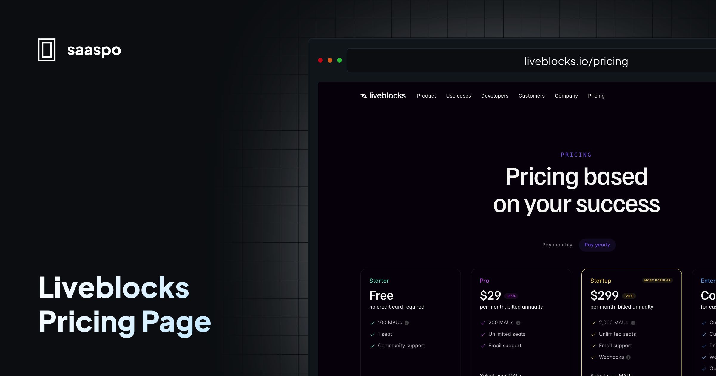 Saaspo | Liveblocks Pricing Page