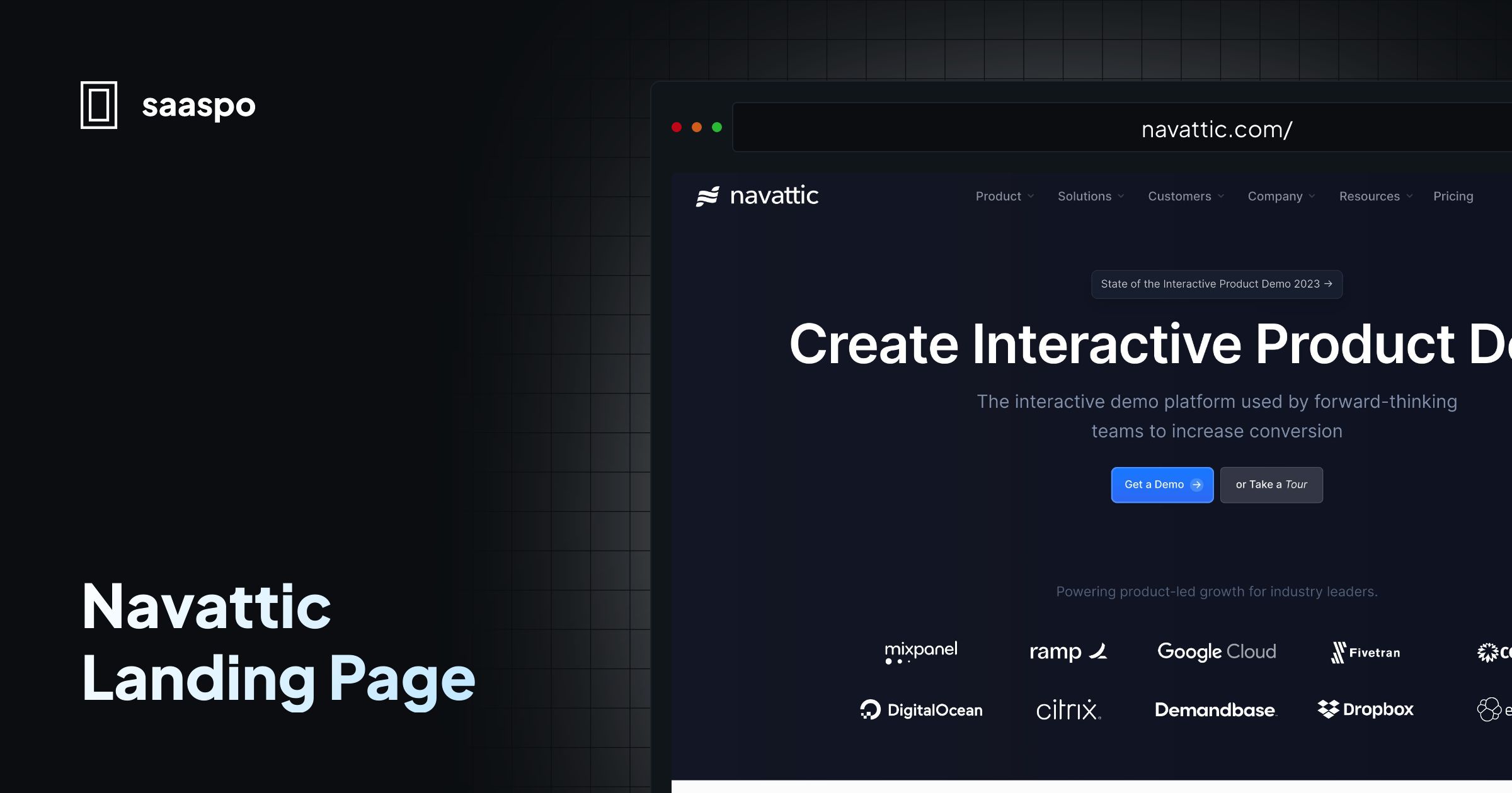 Saaspo | Navattic Landing Page