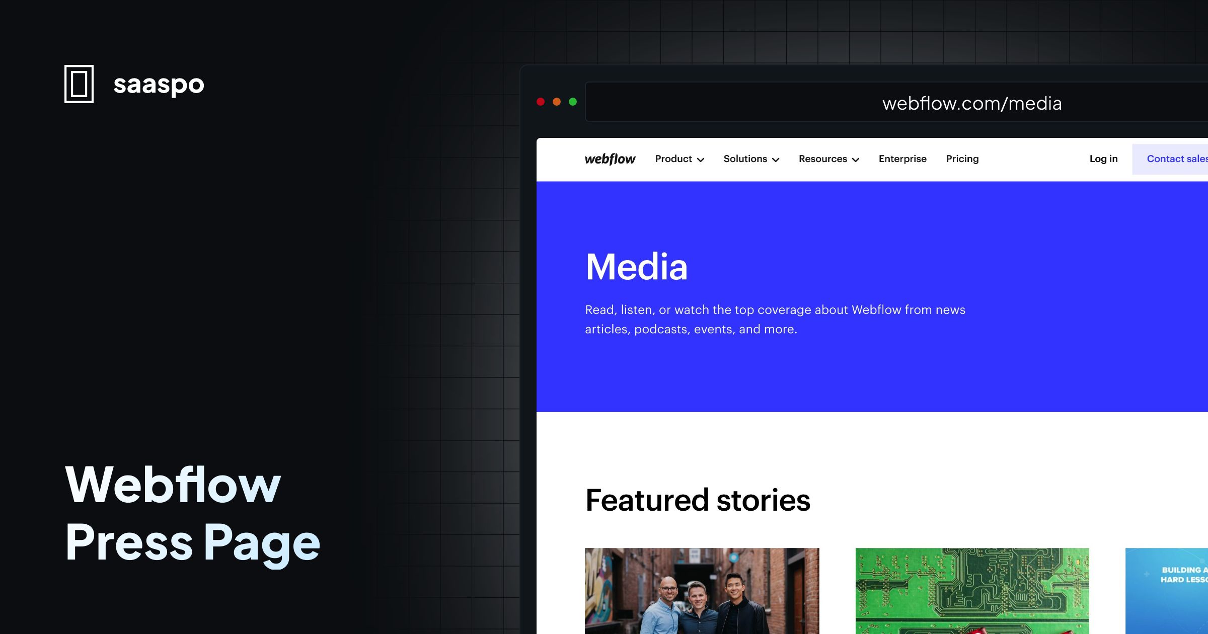 Saaspo | Webflow Press Page