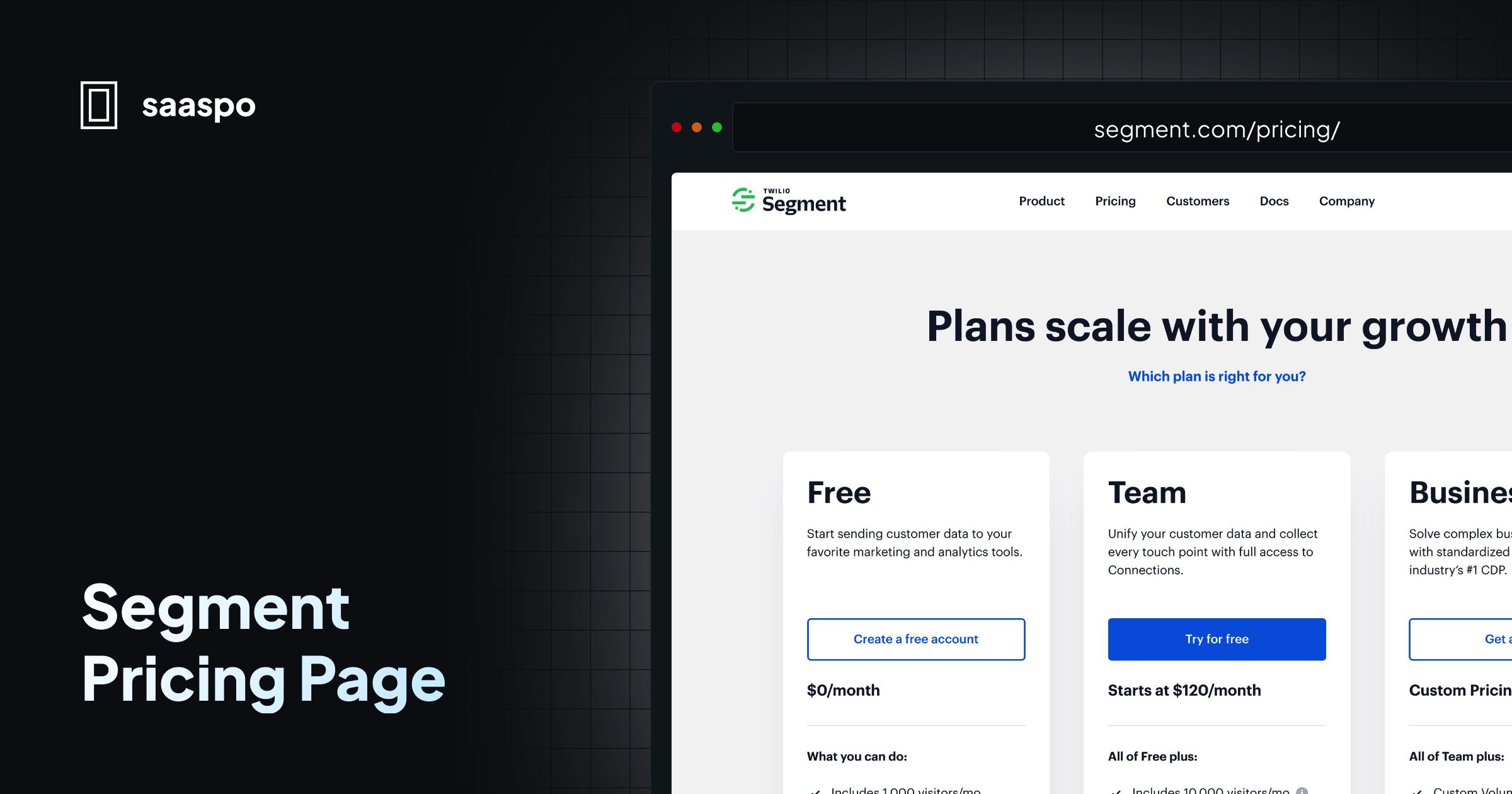 Saaspo | Segment Pricing Page