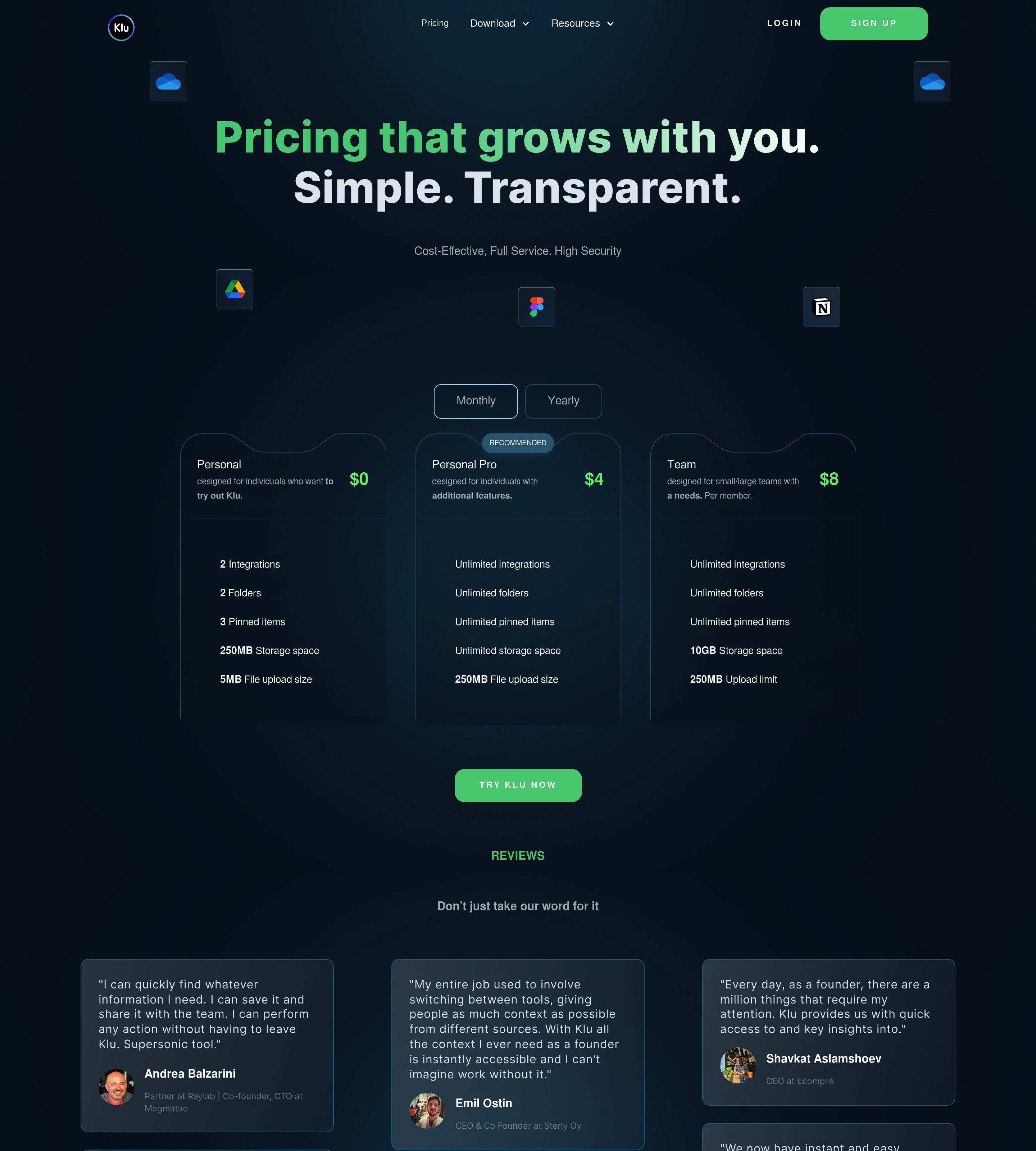 Saaspo | Plain Pricing Page
