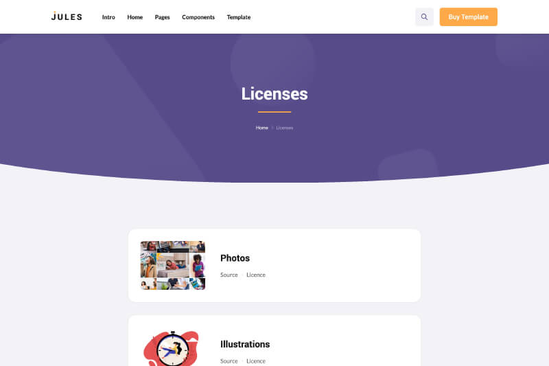 Jules - Webflow HTML website template
