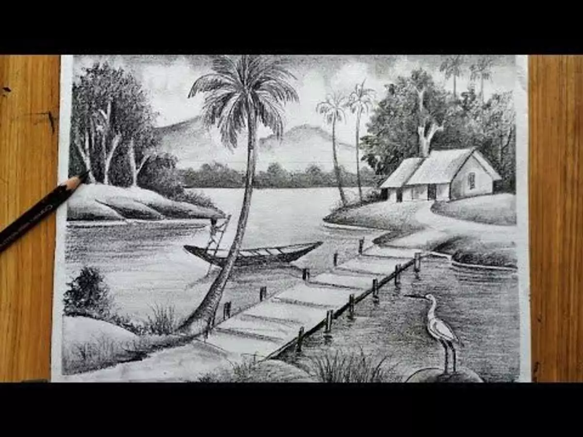 18 Easy & Beginner-friendly Landscape Drawing Ideas