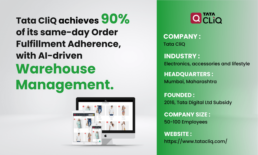 Tata CliQ achieves 90% of its same-day Order Fulfillment Adherence ...