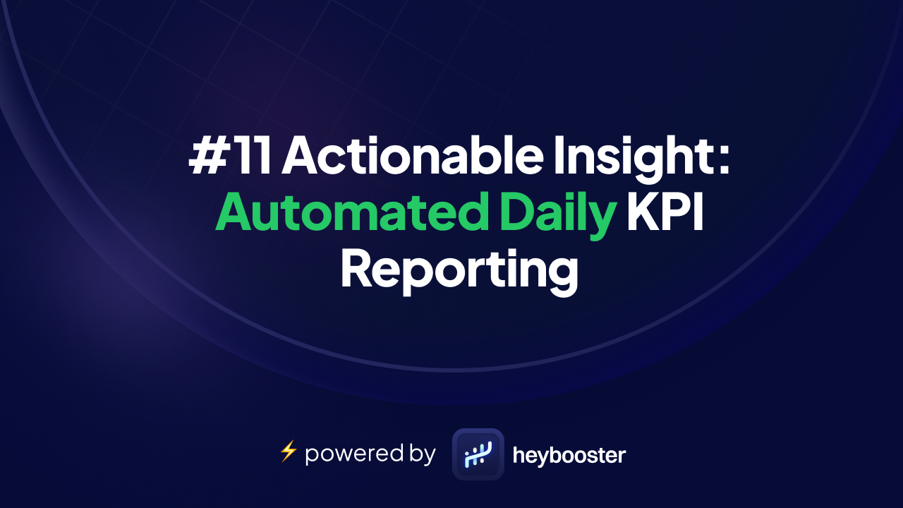 #11 Actionable Insight: Automated Daily KPI Reporting