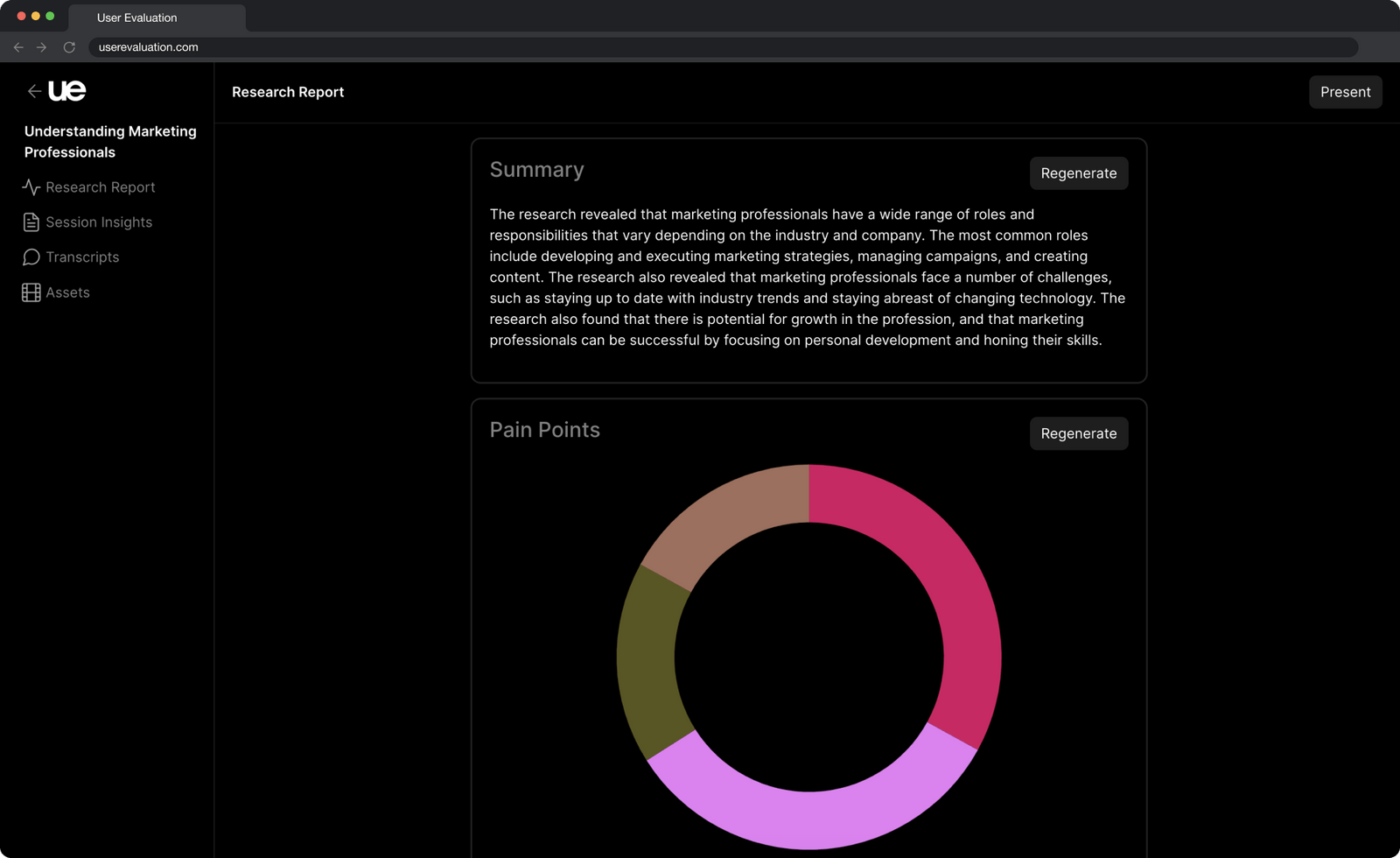 User Evaluation – The Customer Understanding Platform
