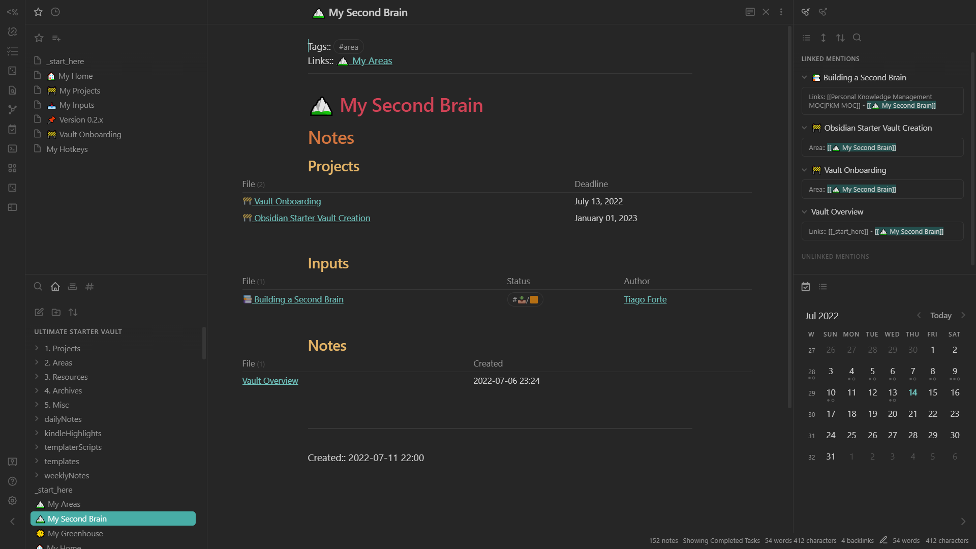 Obsidian Ultimate Starter Vault