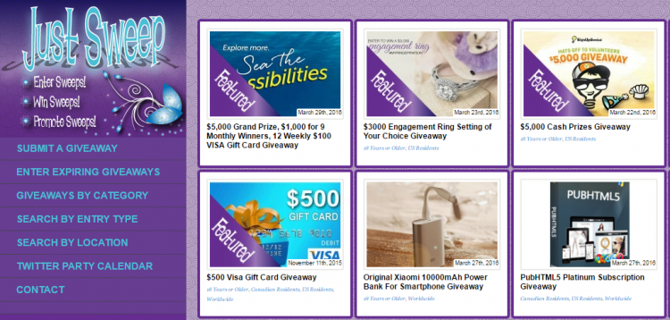 101 websites to submit and promote Online Contests