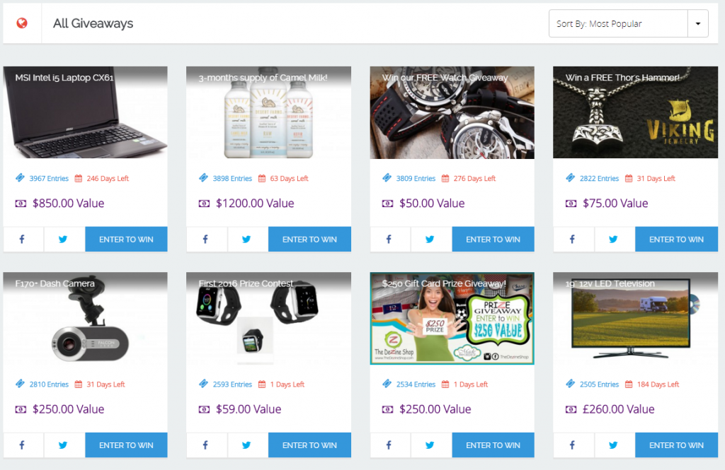 101 websites to submit and promote Online Contests