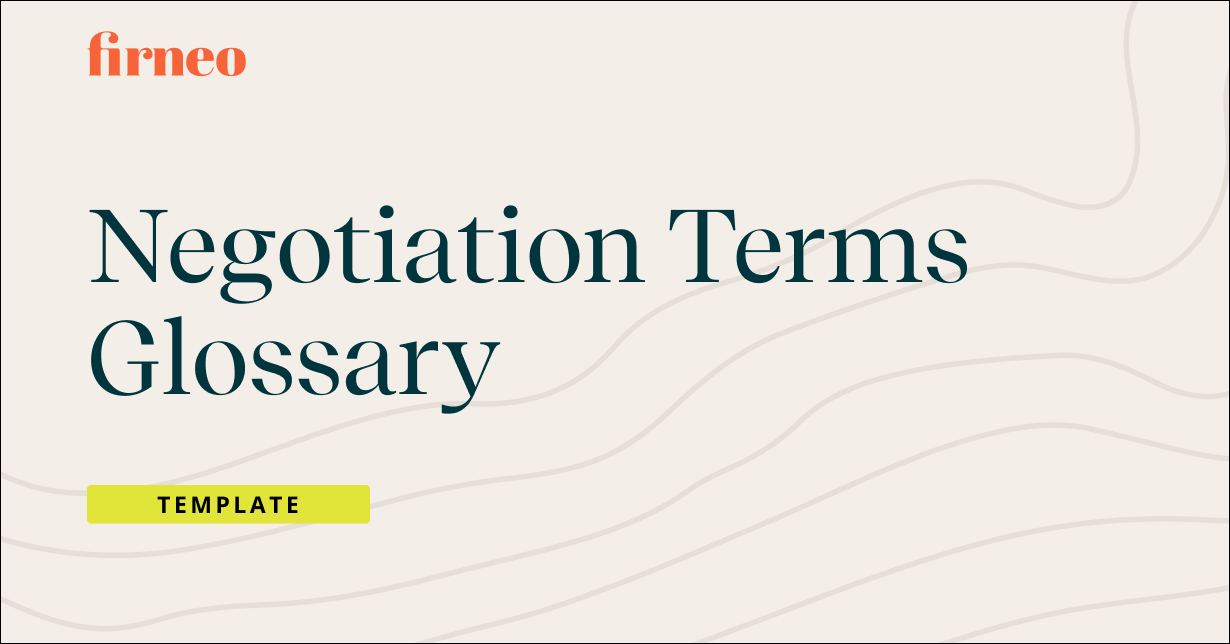 Partnership Negotiation Terms Glossary