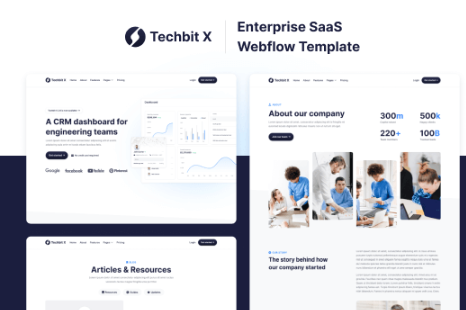 Techbit X - Enterprise SaaS Webflow Template | BRIX Templates - Webflow