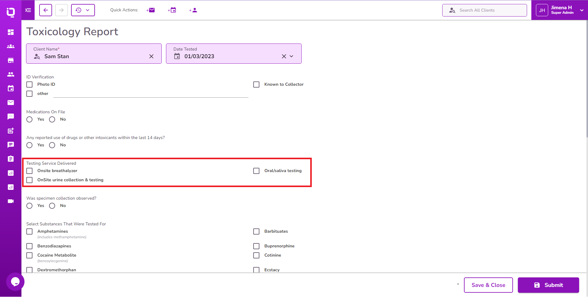 How to Complete a Toxicology Report - TiQ Help Center