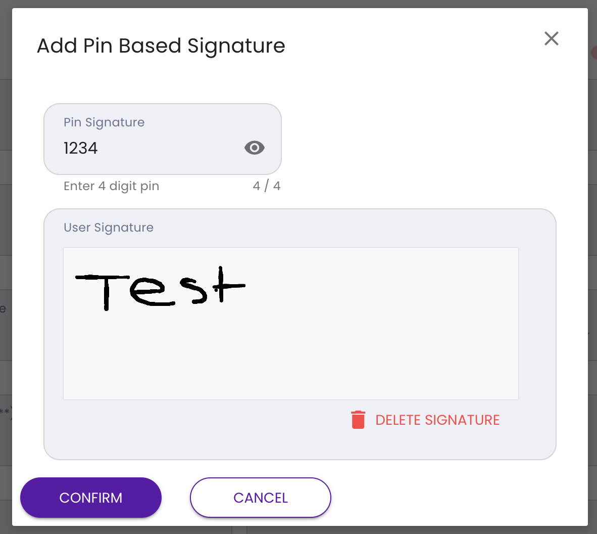 How to Create a Pin Based Signature - TiQ Help Center