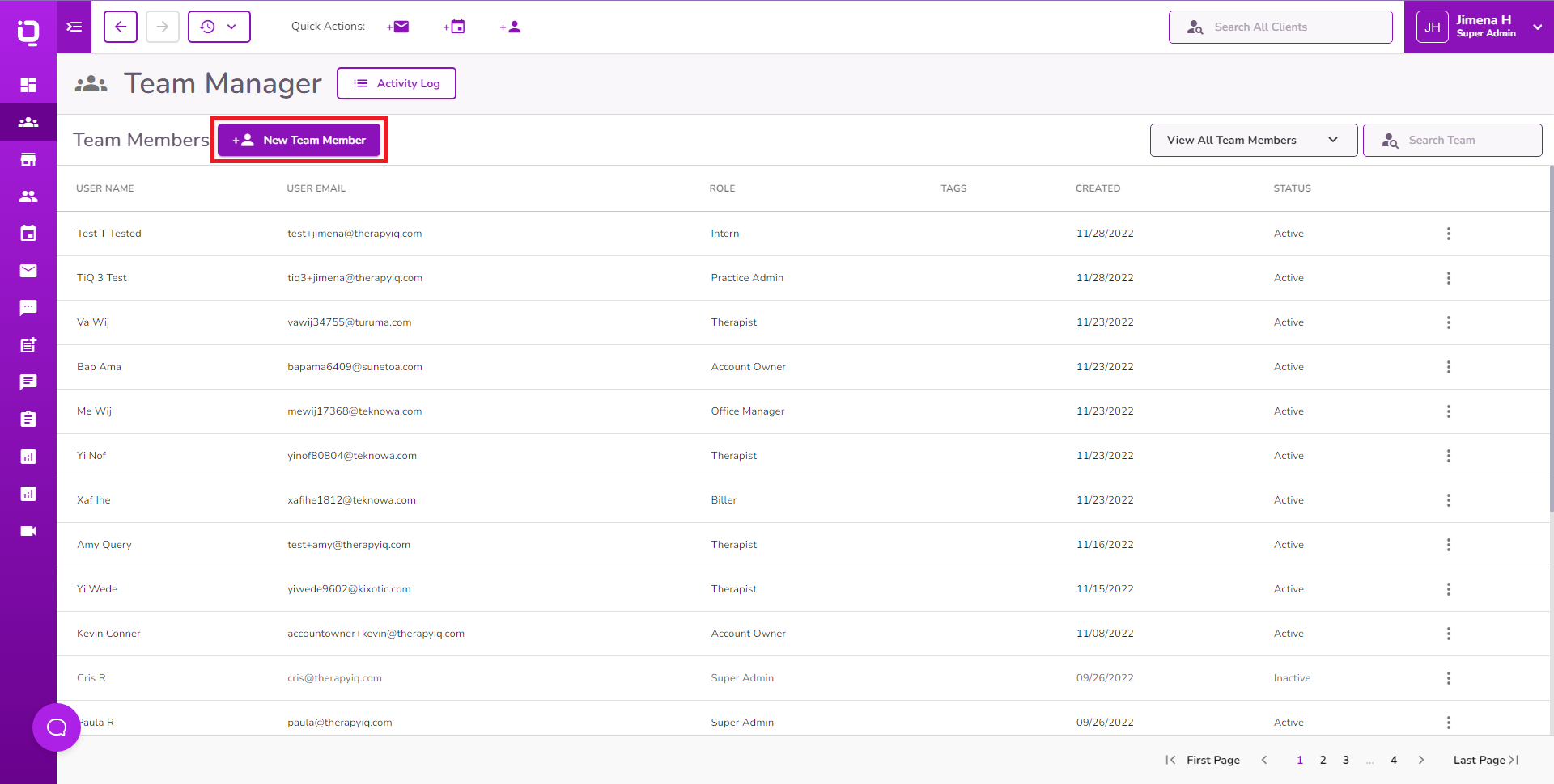 Assigning Team Member Permissions - TiQ Help Center