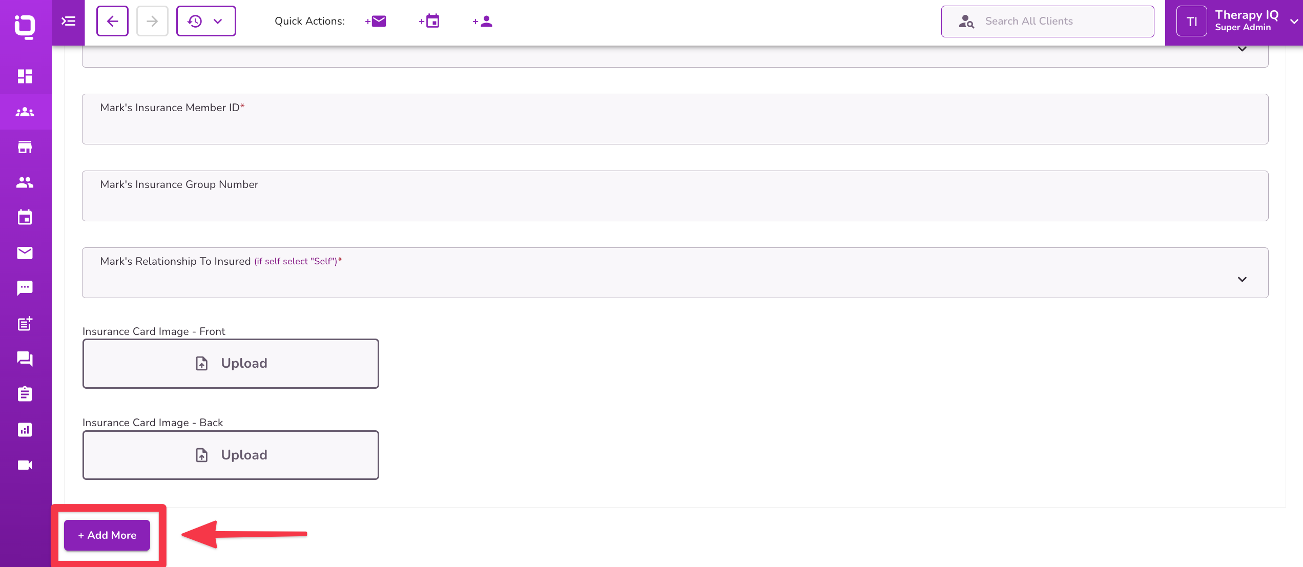 How to Record Client Insurance Information - TiQ Help Center