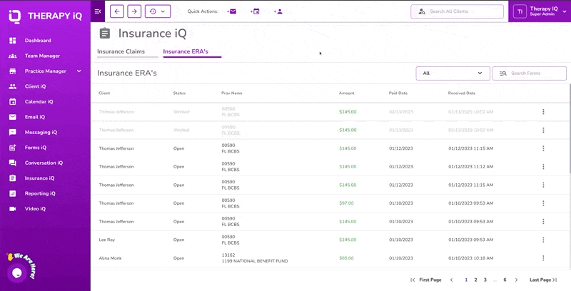 Understanding The Electronic Remittance Advice (ERA) Log - TiQ Help Center