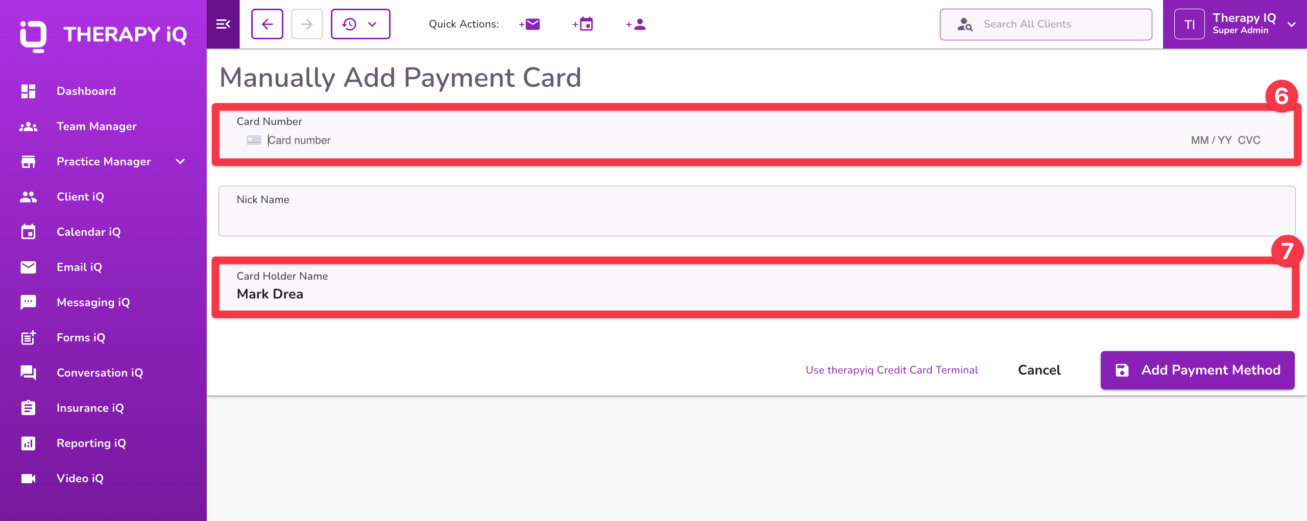 How to Save a Client Credit Card on File - TiQ Help Center