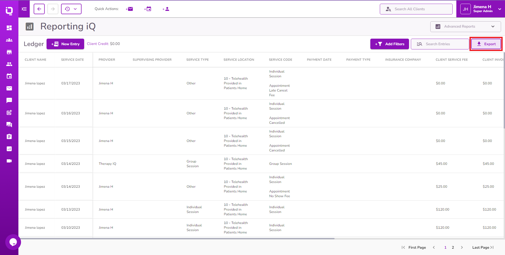 How to Access the Client Transaction Ledger - TiQ Help Center
