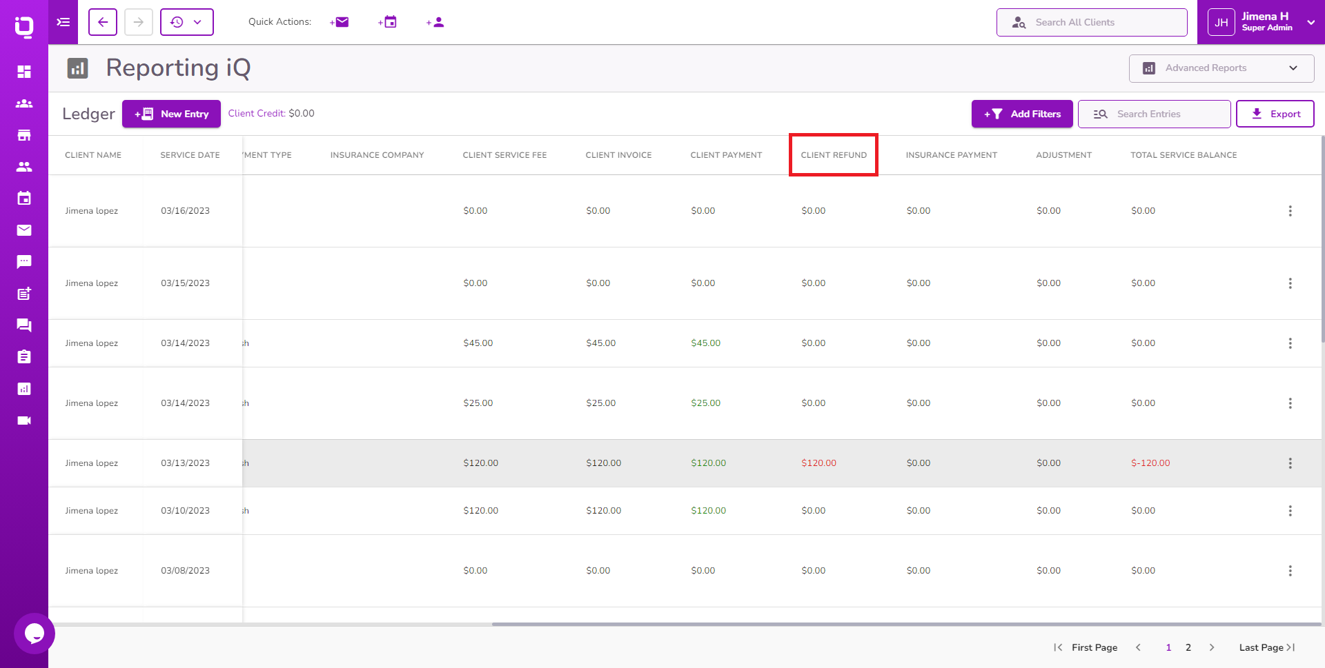 How to Issue a Client Refund, Adjust and Settle an Invoice - TiQ Help ...