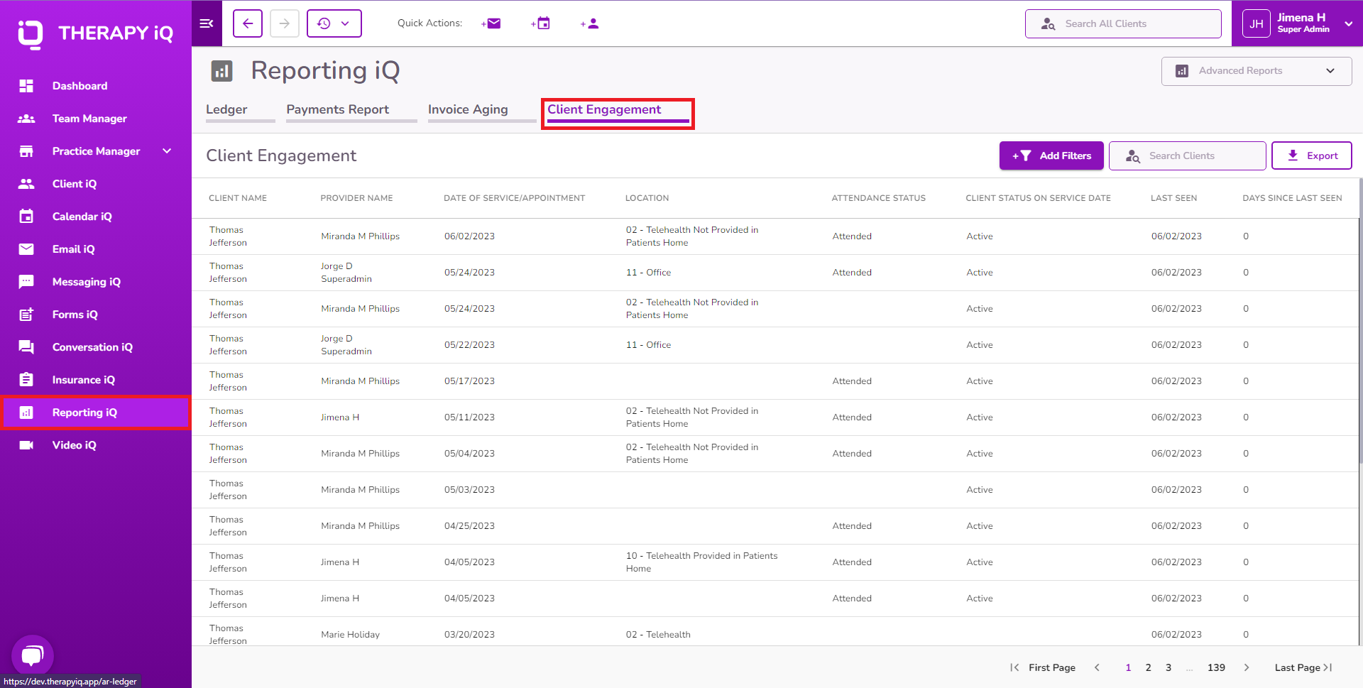 Navigating the Client Engagement Report - TiQ Help Center