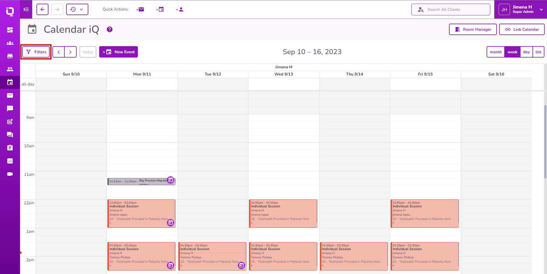 How To Use Filters On Calendar iQ - TiQ Help Center
