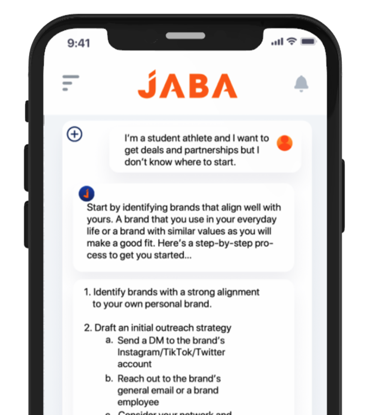 JABA: Jaster Athlete Brand Assisstant