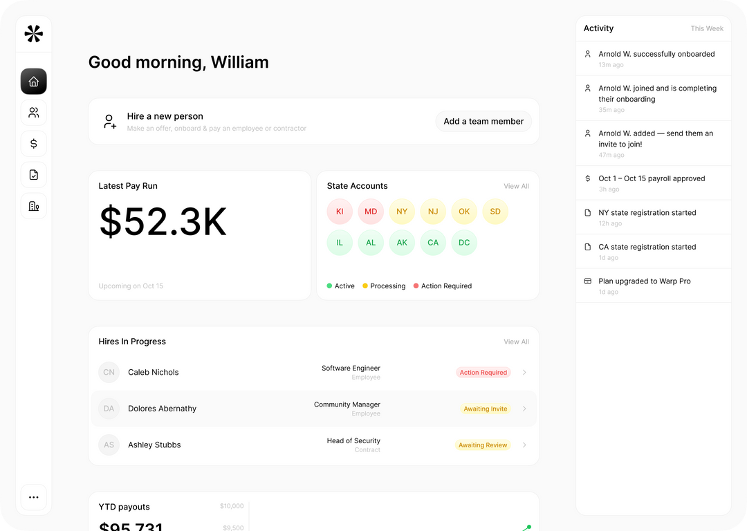 Warp | Modern compliance & payroll for startups