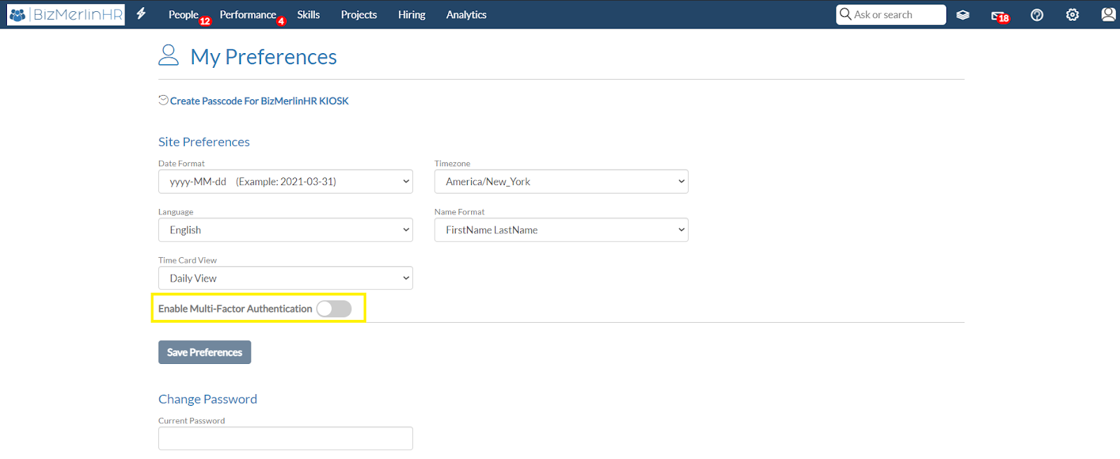 How to Use Multi-Factor Authentication in ClayHR