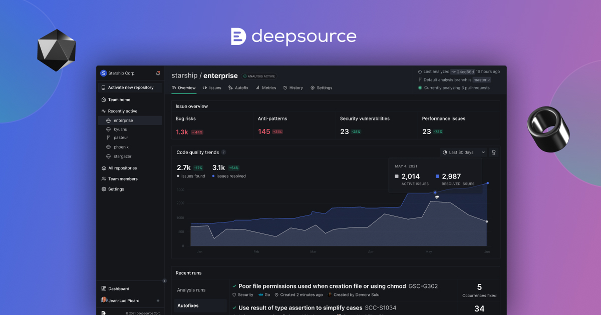 DeepSource | The Modern Static Analysis Platform