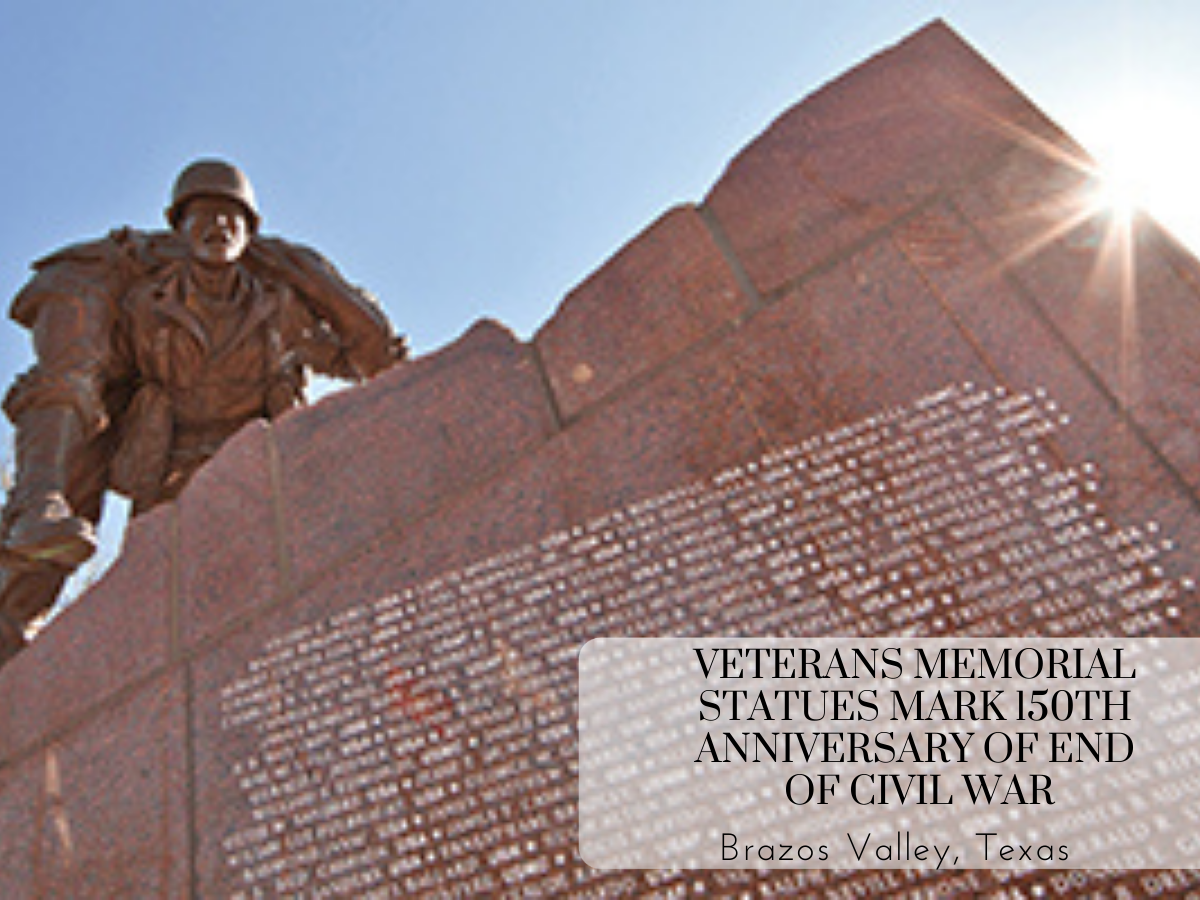 Veterans memorial statues mark 150th anniversary of end of Civil War ...