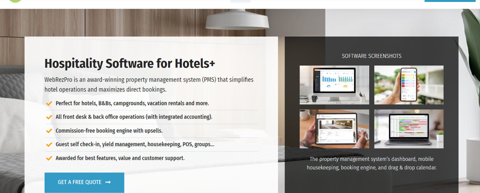 2. WebRezPro : A Cloud PMS & Hospitality Software