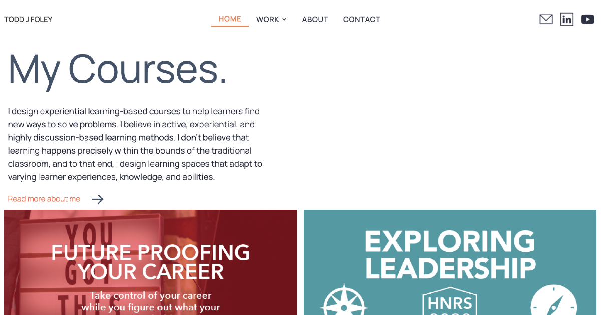 My Courses | Experiential Learning and Innovative Problem-Solving